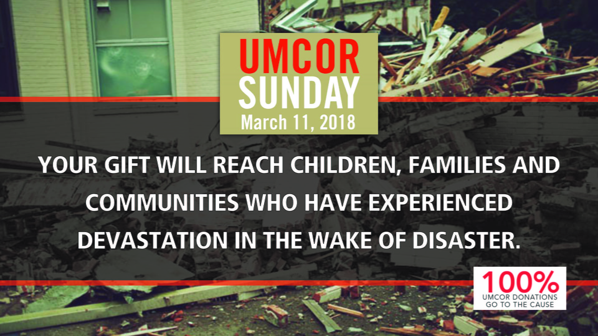 UMCOR Sunday: March 11 - Resurrection United Methodist Church of Hastings